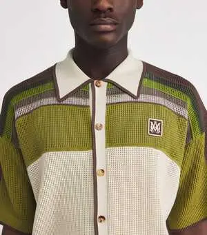 Amiri Mesh Logo Oversized Short-sleeve Shirt