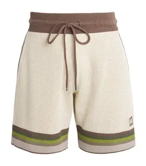 Amiri Mesh Logo Oversized Shorts - White