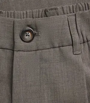 Herno Stretch-virgin Wool Pleated Trousers - Brown