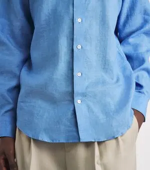 N.peal Linen Cannes Shirt - Blue