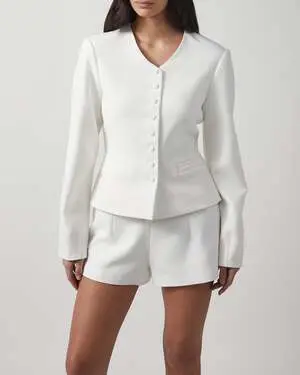 WAKAKUU Louisa Tailored Jacket - White