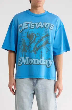 DIET STARTS MONDAY Desert Dawn Cotton Graphic T-shirt
