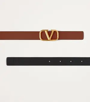 Valentino Garavani Vlogo Signature Reversible Belt - Brown
