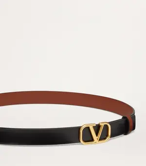 Valentino Garavani Vlogo Signature Reversible Belt - Brown