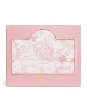 Harrods Set Of 8 Toile Notelets And Envelopes - Pink