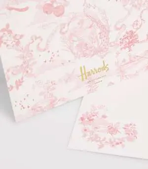 Harrods Set Of 8 Toile Notelets And Envelopes