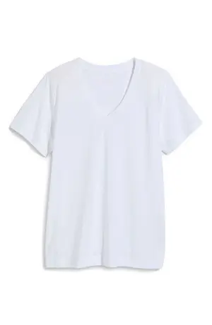 Vineyard Vines V-neck Supima Cotton T-shirt - White Cap