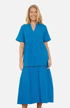 YUMI Cotton Kaftan Midi Dress