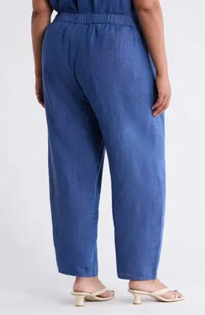 Eileen Fisher Pleated Organic Linen Lantern Pants - Deep Dive