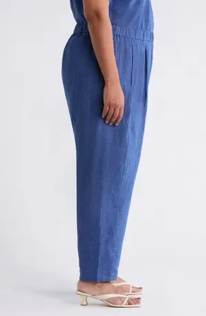 Eileen Fisher Pleated Organic Linen Lantern Pants - Deep Dive