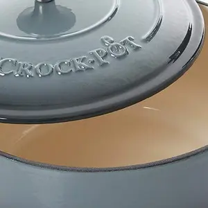 CROCK-POT 5 Quart Round Enameled Cast Iron Dutch Oven