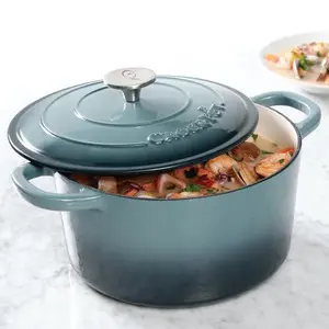 CROCK-POT 5 Quart Round Enameled Cast Iron Dutch Oven