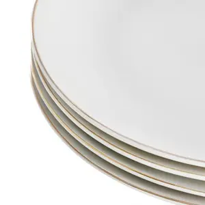 GIBSON HOME Ogalla 4 Piece Fine Ceramic 10.5 Inch Dinner Plate Set