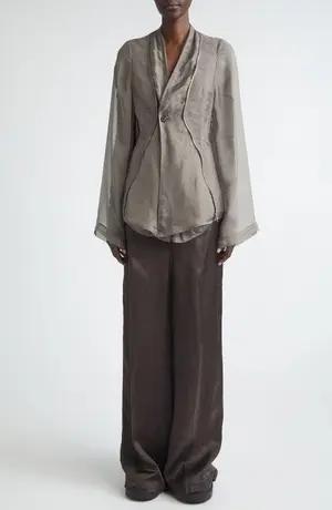 Rick Owens Temple Stag Jacket - Dust