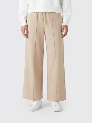 Lacoste Cotton Blend Wide Leg Pants - Beige