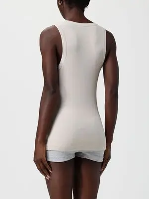 ENTIRE STUDIOS Stretch Cotton Sleeveless Top - Beige