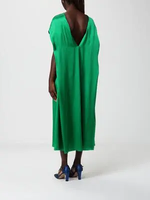 Dries Van Noten Satin Midi Dress - Green