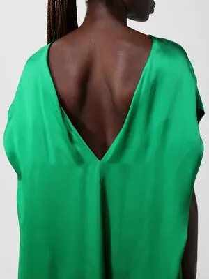 Dries Van Noten Satin Midi Dress - Green