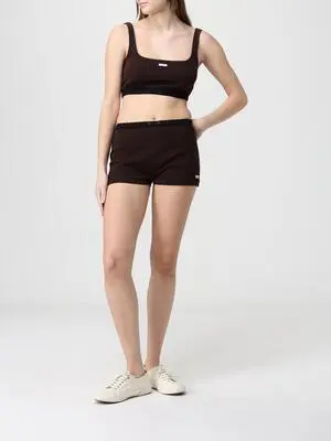 ENTIRE STUDIOS Ribbed Knit Cropped Top - Red