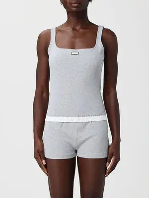ENTIRE STUDIOS Stretch Cotton Knit Top - Grey