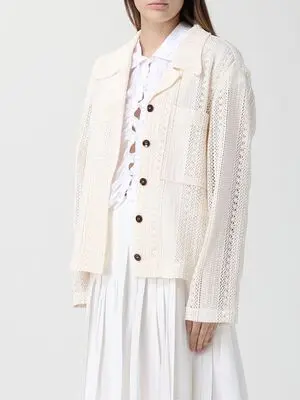 LOW CLASSIC Cotton Lace Light Jacket - Ivory