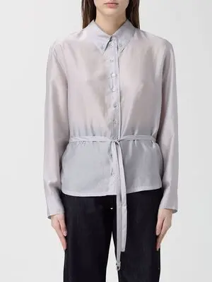 LOW CLASSIC Belted Shirt - Grey