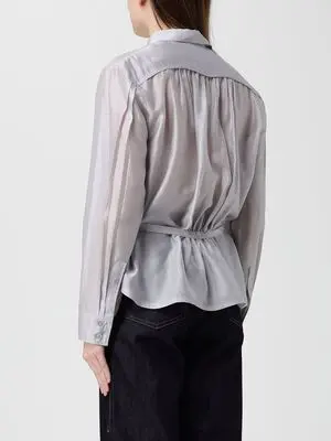 LOW CLASSIC Belted Shirt - Grey