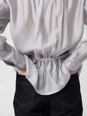LOW CLASSIC Belted Shirt - Grey