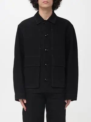 LEMAIRE Cotton Shirt Jacket With Classic Collar And Drop Shoulders - Black