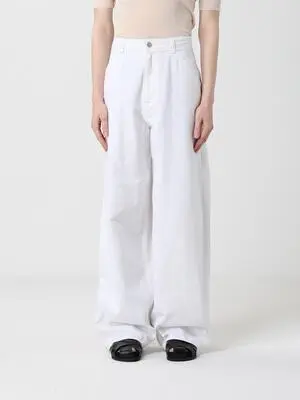LEMAIRE Wide Leg Cotton Denim Jeans - Milk