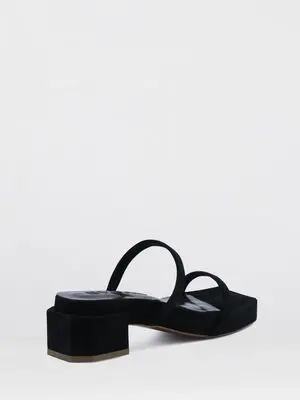 By Far Suede Mule Sandals - Black
