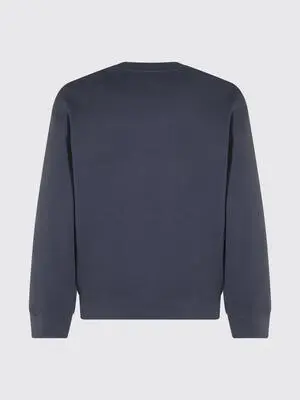 Maison Kitsuné Crewneck Sweatshirt With Embroidered Logo - Blue