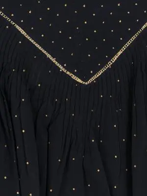 Isabel Marant Étoile Polka Dot Cotton Top With Pussybow Collar