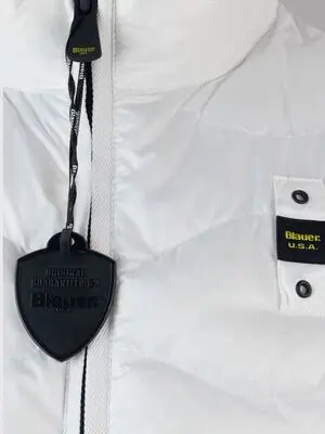 BLAUER. Padded Nylon Vest - White