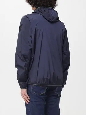 BLAUER. Hooded Polyester Windbreaker Jacket - Blue