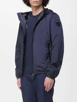 BLAUER. Hooded Polyester Windbreaker Jacket - Blue