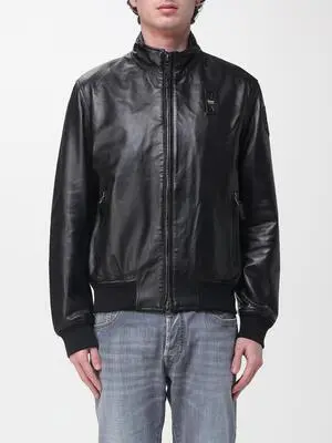 BLAUER. Leather Bomber Jacket