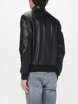 BLAUER. Leather Bomber Jacket