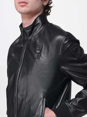 BLAUER. Leather Bomber Jacket