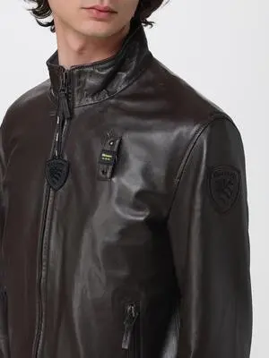 BLAUER. Leather Bomber Jacket