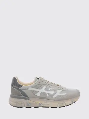 Premiata Mick Suede And Nylon Low Top Sneakers - Grey