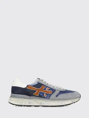 Premiata Mick Suede And Nylon Low Top Sneakers - Ink