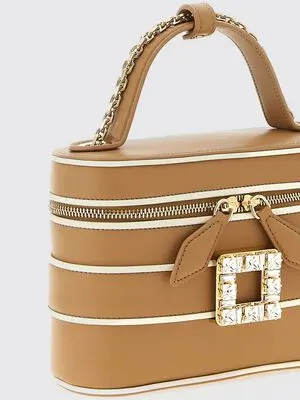 ROGER VIVIER Jewel Buckle Vanity Bag - Beige