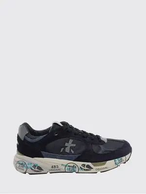 Premiata Premiata Mase Suede And Mesh Sneakers Blue 1