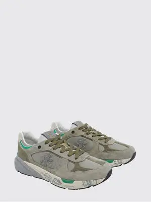 Premiata Mase Suede And Mesh Sneakers