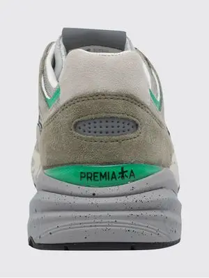 Premiata Mase Suede And Mesh Sneakers