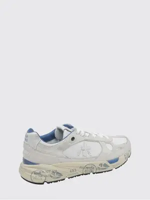 Premiata Mase Suede And Mesh Sneakers - White