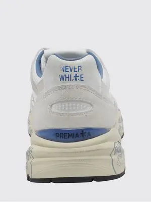 Premiata Mase Suede And Mesh Sneakers - White