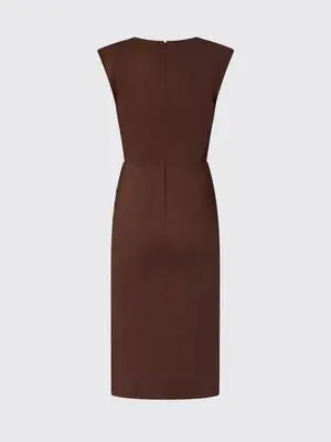 Pinko Ruched Button Detailed Midi Dress - Brown