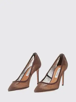 AQUAZZURA Embellished Mesh Pumps